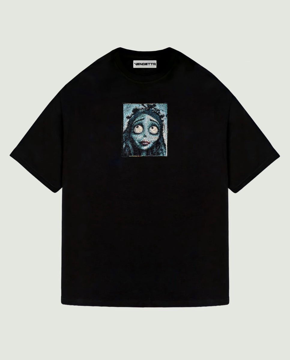 VA-SS24-722 CORPSE BRIDE TAPESTRY TEE – VENDETTA ARCHIVE