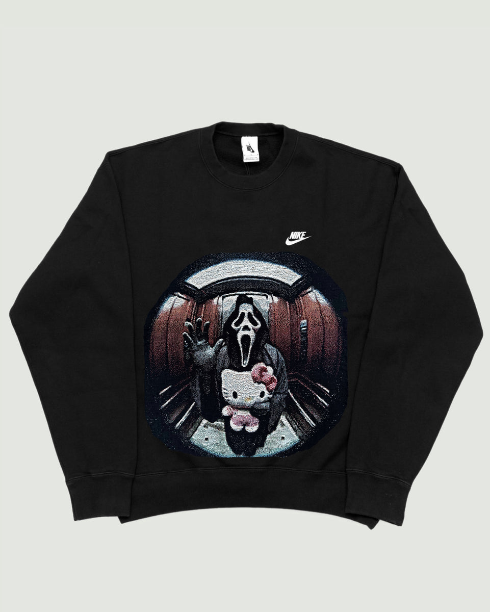 VA-AW23-710 SCREAM X HELLO KITTY NIKE RETRO REWORK CREWNECK – VENDETTA ...