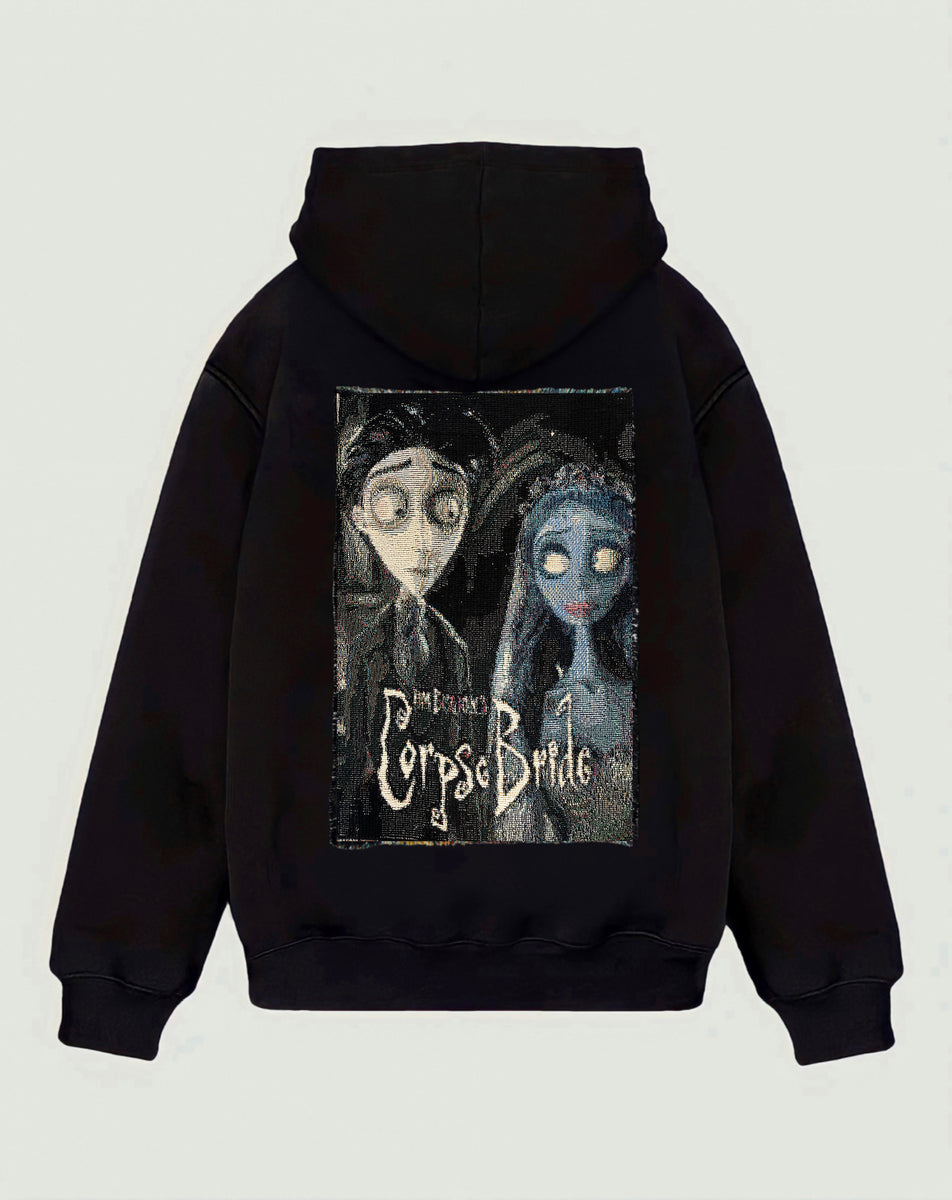 VA-AW21-164 CORPSE BRIDE TAPESTRY HOODIE – VENDETTA ARCHIVE